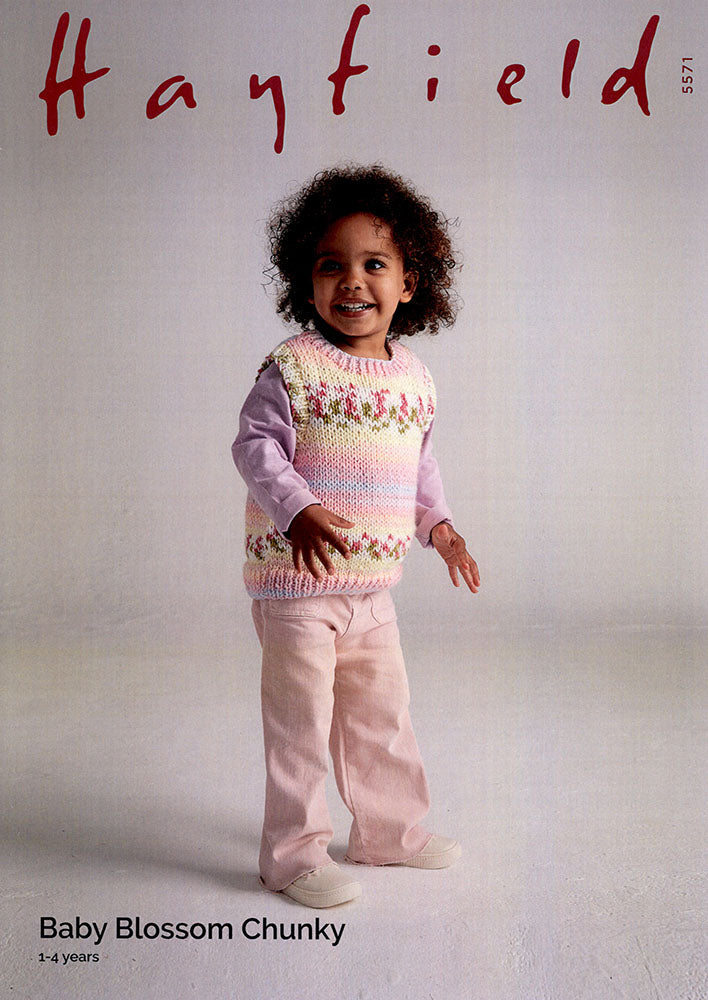 Hayfield Baby Blossom Chunky - Vest Top (5571) — Sconch Yarn Shop