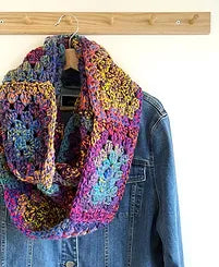 Cygnet Sprinkles Pop Chunky - Granny Square Scarf (CY1715) [Free Downl ...
