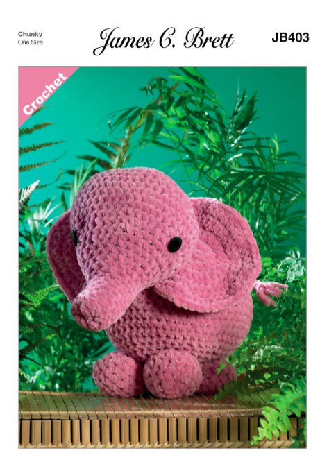 James C. Brett Flutterby Chunky - Ellie the Elephant (JB403) * — Sconch ...