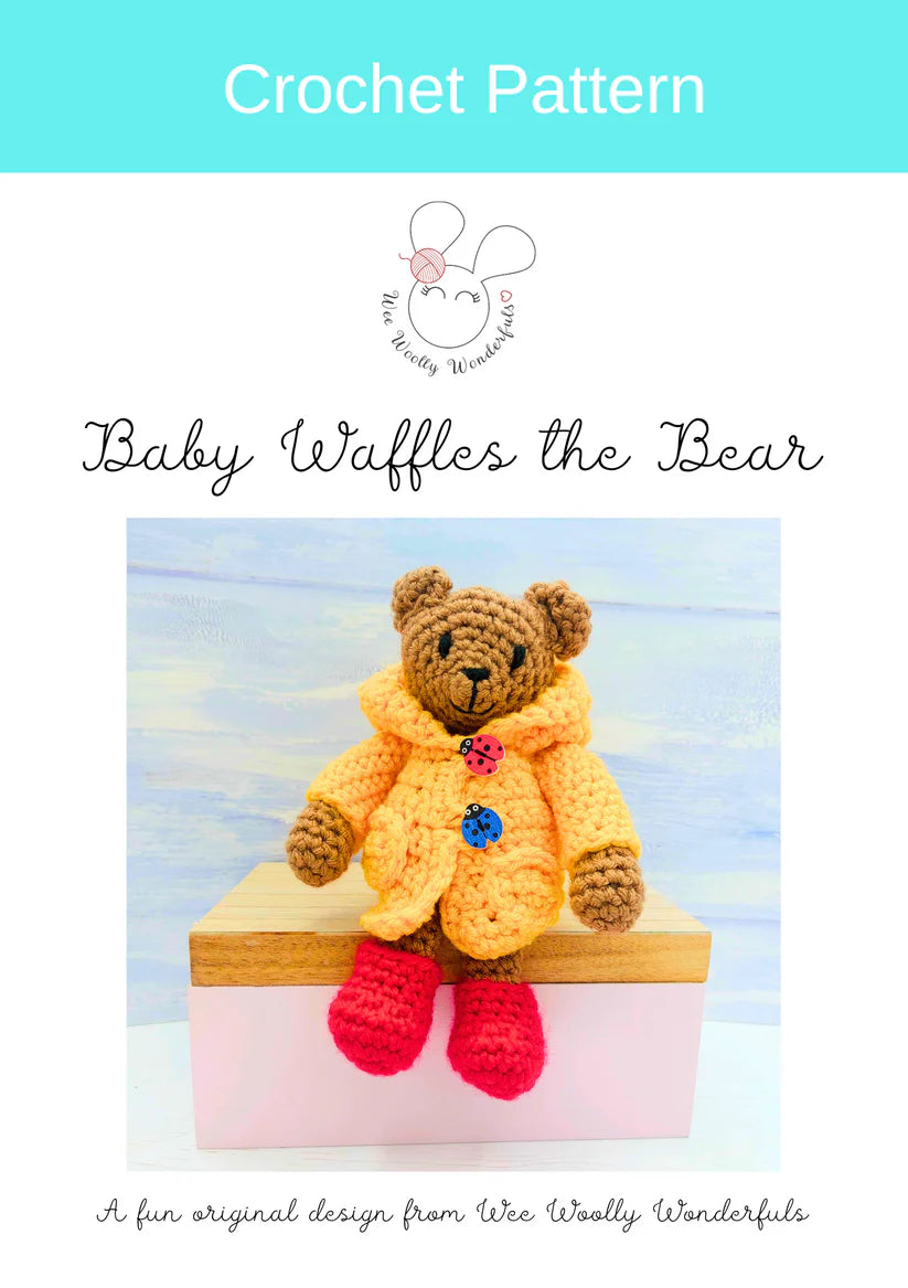 Wee Woolly Wonderfuls Baby Waffles the Bear in Stylecraft Special Chun ...