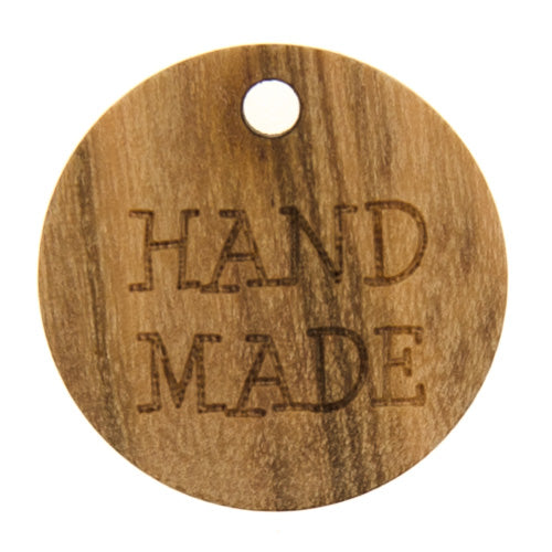 Round "Hand Made" Tag - 18mm — Sconch Yarn Shop